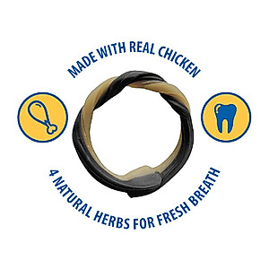 N-Bone Adult Dental Rings Chicken Flavor Dog Treats, 7 Count 9.8-oz Bag, Brown, 1 Count (Pack of 1)