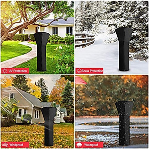 YOLIYOQU Standup Patio Heater Cover, 420D Heavy Duty Heater Cover with Zipper, Waterproof/Dustproof/Wind-Resistant/Sunlight-Resistant, for Outdoor/Patio (89'' H x 33" D x 19" B)
