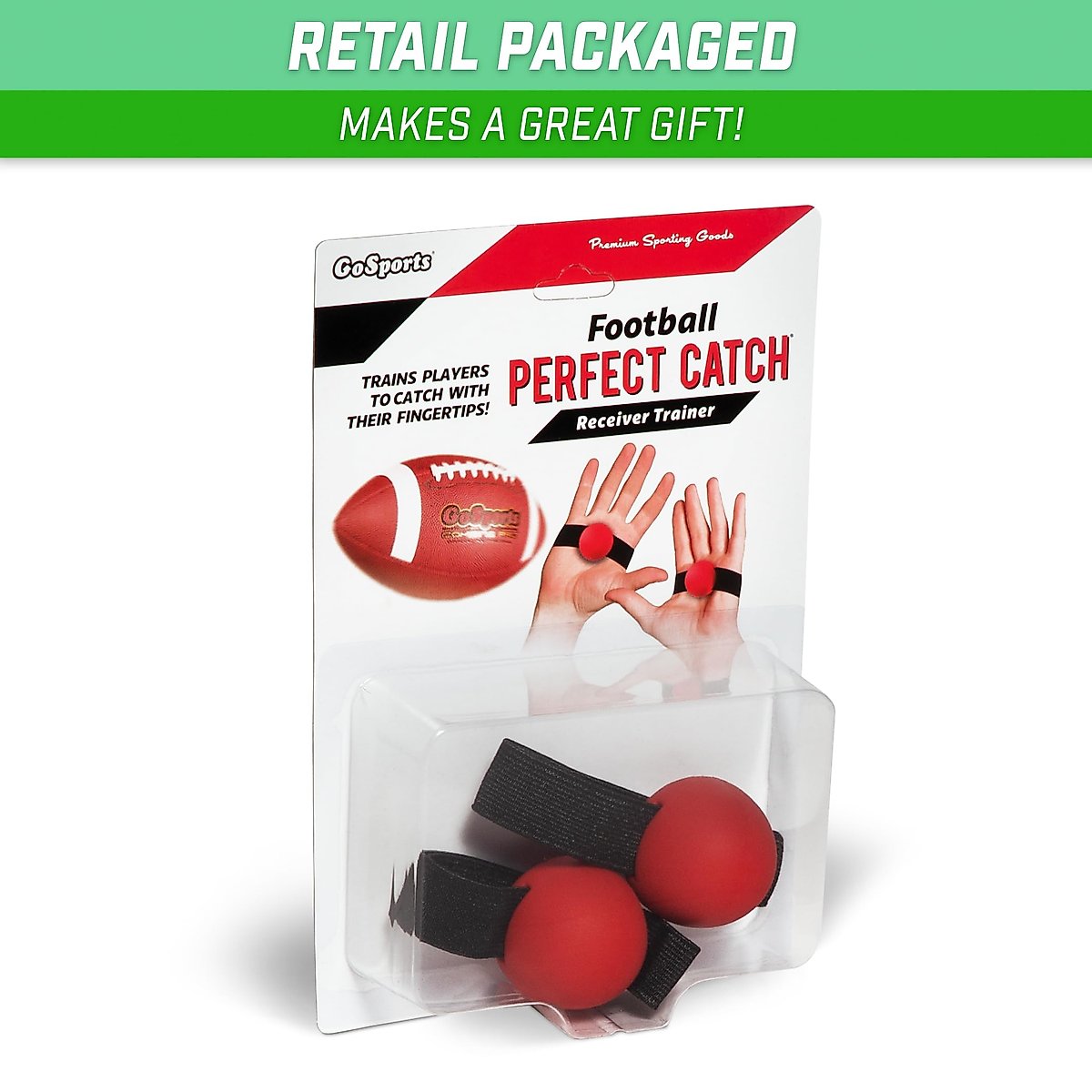 GoSports Perfect Catch Football Receiver Trainers - Teach Fundamentals and Proper Catching Technique