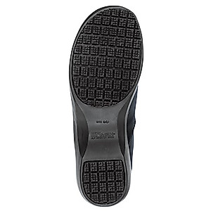 SR Max Geneva Black Patent, Women's, Clog Style Slip Resistant Soft Toe Work Shoe (8.0 M)