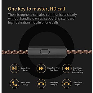 CCA C12 in-Ear Monitors, 5BA+1DD Hybrid HiFi Stereo Noise Isolating IEM Wired Earphones/Earbuds/Headphones with Detachable Tangle-Free Cable 2Pin for Musician Audiophile (with MIC, Dream Blue)