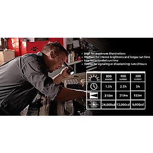 Streamlight 75454 Stinger DS 800-Lumen LED High Lumen Rechargeable Flashlight with 120-Volt AC/12-Volt DC Charger and 2-Holders, Black