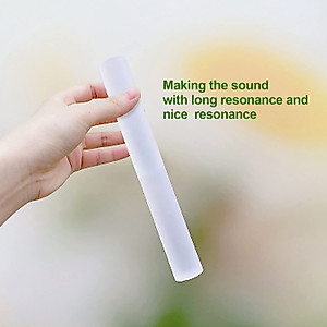 Singing Bowl Mallet Clear Acrylic Rubber Striker Mallet for Playing Quartz Crystal Singing Bowl with Bundle Pocket