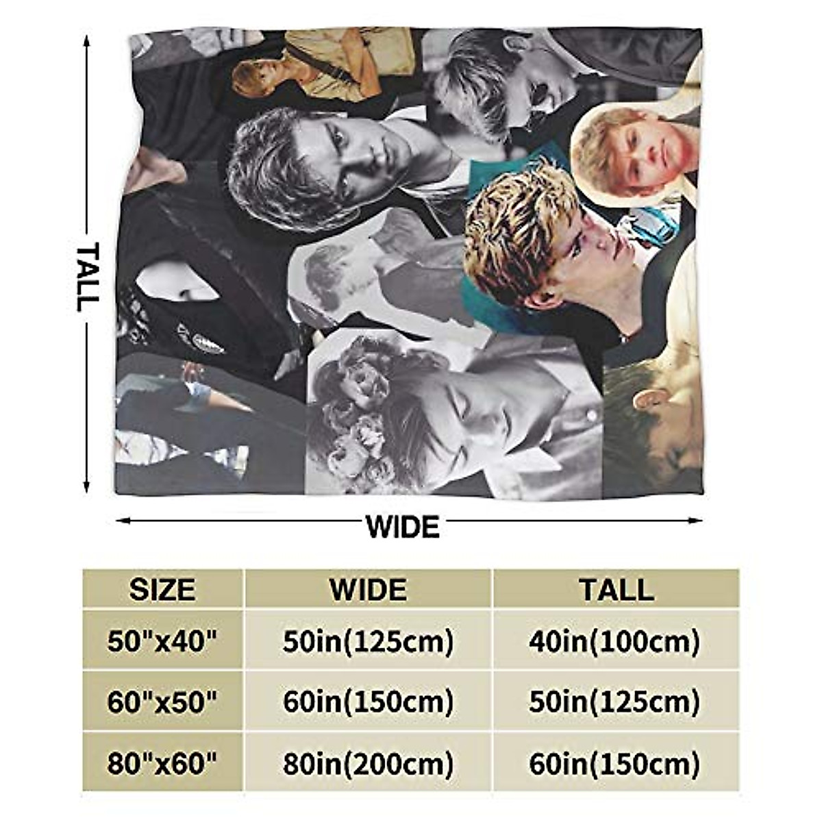 Gifts for Women Throw Blankets Baby Warm ,for Sofa, Bed,Living Room, Durable Home Decor Flannel Blanket for Adult and Kids (50"x40")