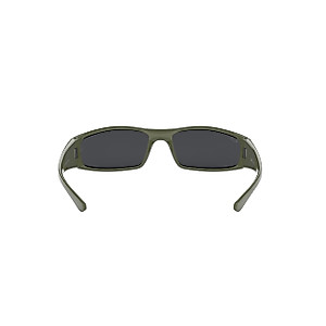 Ray-Ban Rb4335 Rectangular Sunglasses, Military Green/Dark Grey, 58 mm