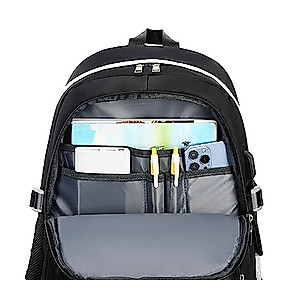 Jaygulf Waterproof Women Laptop Backpack Casual Girls Daypack Black