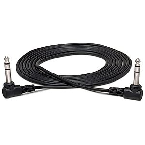 Hosa CSS-105RR Right Angled 1/4" TRS Balanced Interconnect Cable, 5 feet