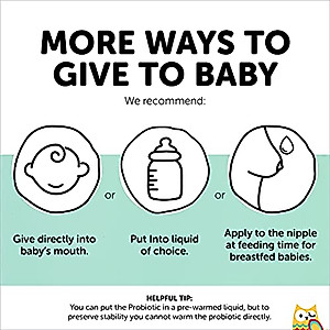 SmartyPants Baby Probiotic Drops: Probiotics for Digestive Health + Comfort & Immune Support, & DHA Vegan Liquid Drops for Babies (0-24 Months), Pediatrician Tested, 1.6 Billion CFU - 30 Day Supply