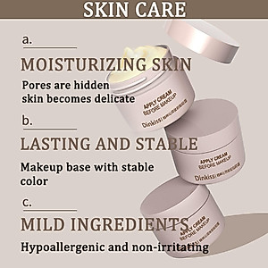 Power Grip Moisturizing Primer,Primer Foundation Base Face Makeup Smoothing Firming Skin Hydrating Moisturizing Hiding Pores Natural Gentle Ingredients