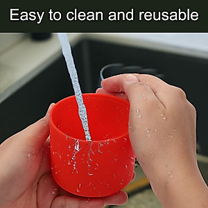 4pcs Ice Mold for Kitchenaid with Lids, Reusable Silicone Ice Making Machine Accessories Compatible with Kitchenaid Ice Shaver (Red)