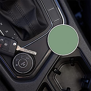 Solid Cool Sage Green 2.75 x 2.75 Absorbent Ceramic Car Coasters Pack of 2