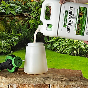Liquid Fence Deer and Rabbit Repellent Concentrate, Repels Deer and Rabbits in Garden, Harmless to Plants and Animals When Used & Stored as Directed, 1 Gallon