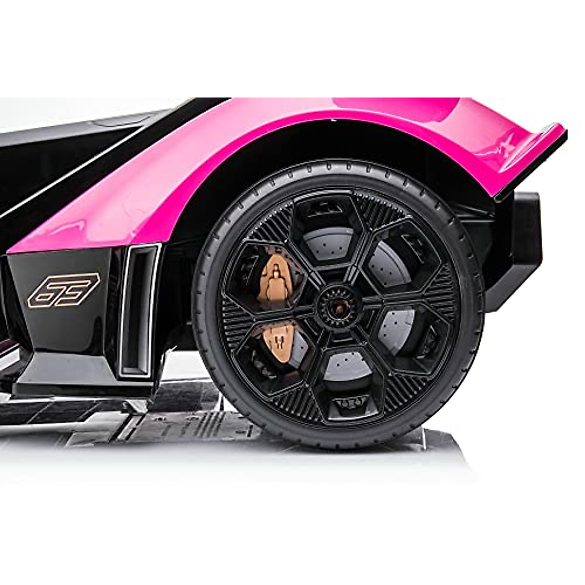 Dakott Lamborghini V12 Vision Gran Turismo Ride on Sports Car for Kids., Pink, Large