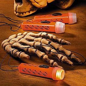 Fun Express - Mini Halloween Flashlight On A Rope for Halloween - Apparel Accessories - Accessories - Misc Accessories - Halloween - 12 Pieces