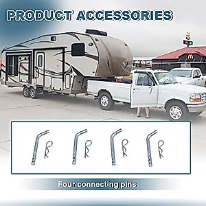 ENIXWILL Universal Gooseneck Ball Plate Fit for All Standard 5th Wheel Rails Gooseneck Adapter Hitch