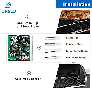 Digital Thermostat Kit Compatible with Camp Chef Wood Pellet Grills, with RTD Temperature Sensor and Dual Meat Probes