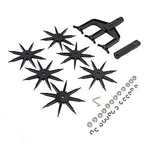 TOPINCN Garden Soil Scarifier, Hand Tiller Garden Claw Tiller 2 in 1 Ventilated Scarifier Soil Lossener Manual Hand Ground Tiller Garden Cultivator Garden Tools