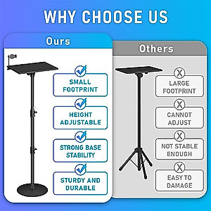 Facilife Projector Stand ,Laptop Floor Stand Adjustable Height 36.3 to 44.3 Inches, Projector Stand Adustable, Laptop Stand, Floor Stand for Home, Office (Only 1 Stand)