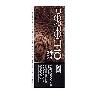 Clairol Nice'n Easy Perfect 10 Permanent Hair Dye, 6WN Light Chocolate Brown Hair Color, Pack of 1