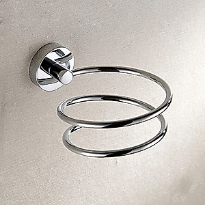 CHICIRIS Blow Dryer Holder Wall Mount, Wall Mounted Hair Dryer Holder Stainless Steel Bathroom Hair Dryer (Chrome Plated)