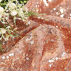 CMICHO Rose Gold Backdrop Curtain - 2.5x8FT 2 Curtain Panels Photography Backhround for Wedding Party Birthday Decoration