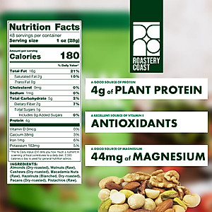 Roastery Coast - Daily Nuts Healthy Mix Bulk | 3 LB Bulk Pouch | Nuts Snack Mix | Deluxe assorted snack | Nut Snacks | Daily Nuts