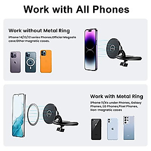 Ciencimy CD Slot Phone Mount Compatible with MagSafe CD Car Mount for iPhone 14 13 12 Pro Max/Mini/Plus All Phones [Anti-Slip & Anti-Shake] 2022 Upgrade Military-Grade CD Slot Phone Holder