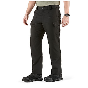 5.11 Tactical Men's Stryke Military Pants, Adjustable Waistband, Stretchable Flex-Tac Fabric, Black, 44Wx30L, Style 74369