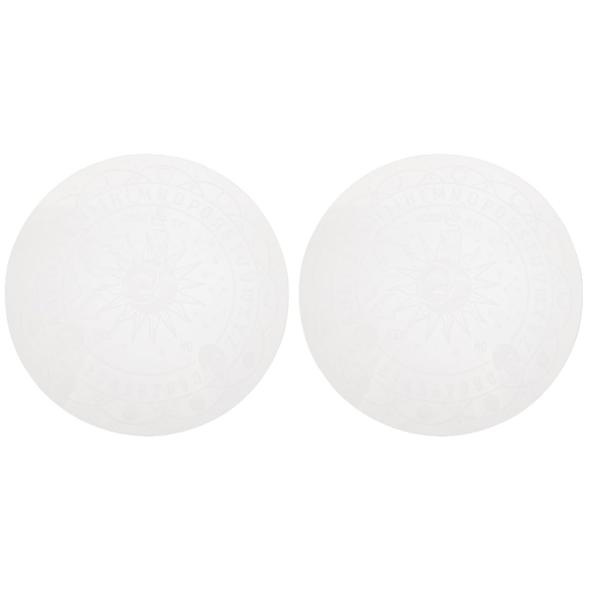 OSALADI 2pcs Pendulum Dashboard Metaphysical Message Board Dowsing Divination Board Portable Divination Board Divination Accessory Crystals for Crafts Pendulum Board Acrylic Skeleton Tool