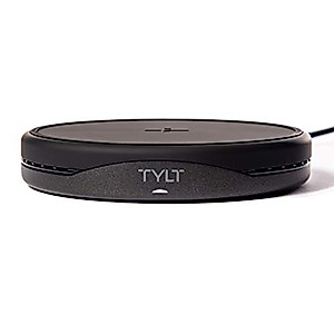 TYLT Crest | Convertible Wireless Charger | Qi Certified 10W Fast Charging Pad | Compatible with iPhone 13/13 Pro/13 Mini/13 Pro Max/12/11/SE 2020/XR/XS/8 & Samsung Galaxy S21/S20/S10/Note 10/9 | Blk