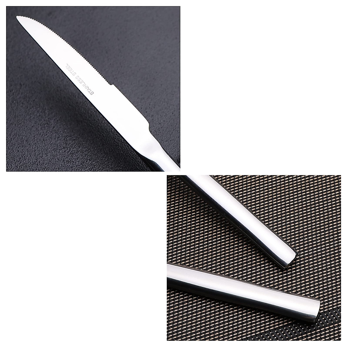 Begale Stainless Steel Steak Knife/Dinner Knife, Set of 8