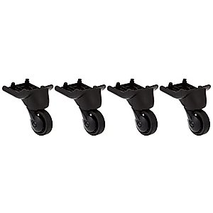 Amazon Basics Softside Replacement Luggage Suitcase Spinner Wheels, Pack of 4, One Size, Black