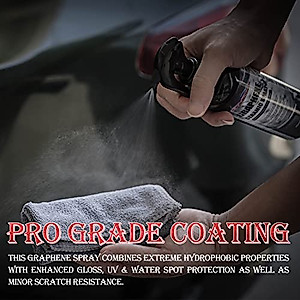 cocomfix Graphene Ceramic Coating Spray Kit, Ceramic Coating for Cars, Repels Road Grime, Adds Extreme Gloss, Shine & Protection. QUICK & EASY Application. Lasts for Over A Year. (10 oz)