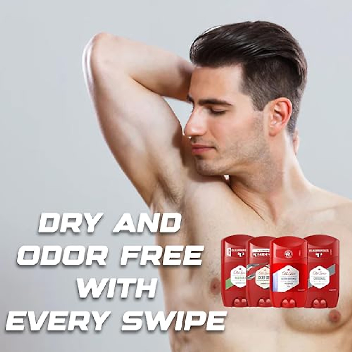 Spice Men's Variety Deodorant Stick, 4 Pack, Invisible Solid Deodorant Stick, Assorted Scents, Deep Sea, Restart, Ultra Defense, and Original, 1.69 Oz. Each