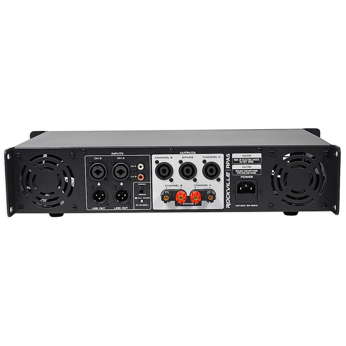 Rockville RPA5 1000w Peak / 400w RMS (200 x 2) 2 Channel Power Amplifier Pro/DJ Amp