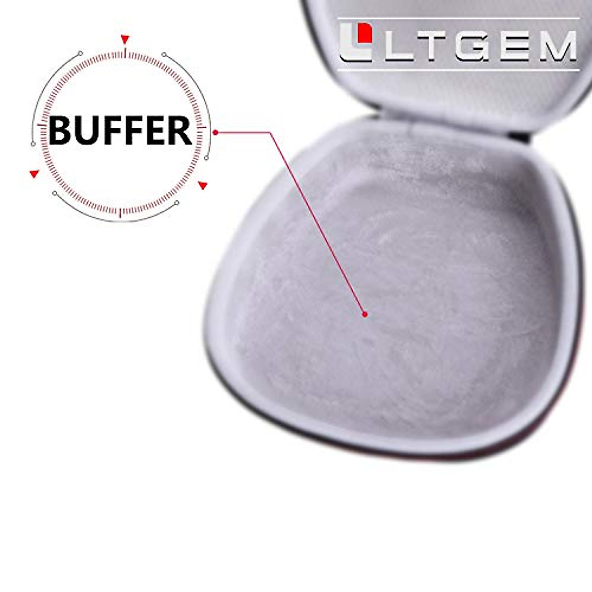 LTGEM Hard Case for Logitech USB Headset H390 / H430 / H570e and EAGLEND USB Headset/awatrue Computer Headset - Black+Grey