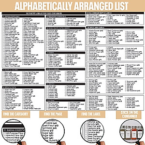 403 Pcs Kitchen Pantry Labels for Food Containers, 3 Sizes Preprinted Minimalist Waterproof Pantry Labels, With Oil & Vinegar Bottle Labels, Spice Jars Labels, Expiry Labels and Blank Labels