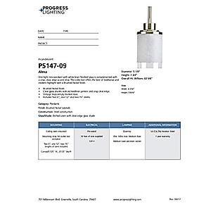Progress Lighting P5147-09 1-Light Mini-Pendant with White Linen Finished Glass Is Complemented with a Clear Edge Accent Strip, Brushed Nickel