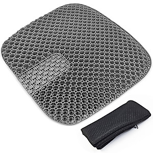 Gel Seat Cushion for Long Sitting, Extra Large Gel Cushion for wheelchair Reduce Sweat, Desk Chair Cushion, Seat Cushion for back pain/for Car/for Office Chairs/for kitchen chairs/ for Pressure Relief