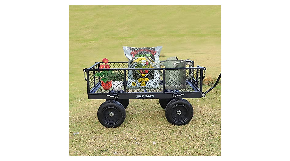 Heavy-Duty BILT HARD Garden Cart with Flat-Free Tires | 880 lbs Capacity
