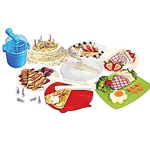 MI ALEGRIA CREPES FACTORY SET. MAKE REAL FRENCH STYLE CREPES. DECORATE, FILL AND CHOOSE YOUR FAVORITE TOPPINGS. SET INCLUDES 27 PIECES