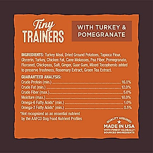 Wellness CORE Soft Tiny Trainers (Previously Petite Treats), Natural Grain-Free Dog Treats for Training, Made with Real Meat, No Artificial Flavors (Turkey & Pomegranate, 6 Ounce Bag)