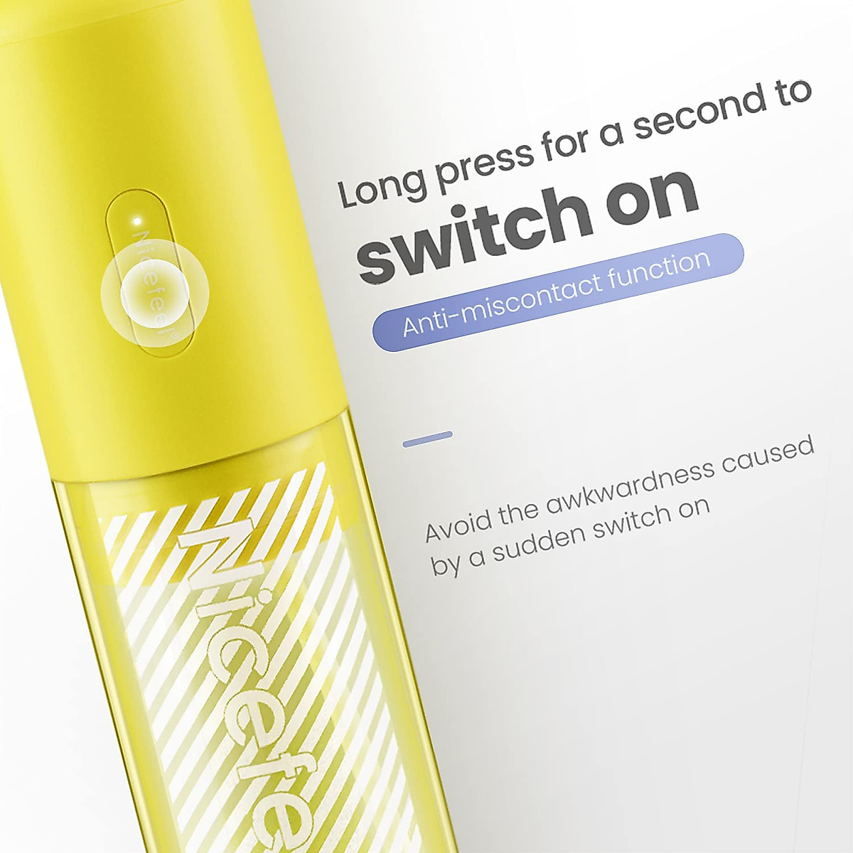 Cordless Portable Water Flosser, Nicefeel Water Pick Dental Oral Irrigator, High Capacity Battery, Easy to Use Single Button Operation for Home and Travel, IPX7 Waterproof