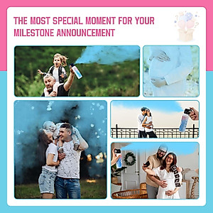 Gender Reveal Fire Extinguisher 2Pack Gender Extinguisher Smoke Powder Party with Pink or Blue Power for Baby Gender Reveal Boy Girl Photo Shoot Prop Colored Powder for Gender Reveal Ideas