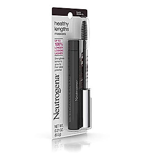 Neutrogena Healthy Lengths Mascara for Stronger, Longer Lashes, Clump-, Smudge- and Flake-Free Mascara with Olive Oil, Vitamin E and Rice Protein, Black/Brown 03,.21 oz