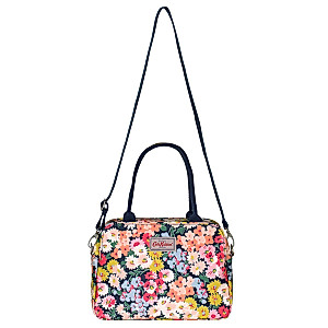 Cath Kidston Matt Oilcloth Busy Bag Handbag Crossbody Daisy Bed Pattern Navy Color