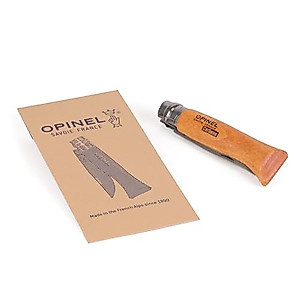 Opinel No.08 Carbon Steel Folding Pocket Knife with Beechwood Handle, Brown (2540089)