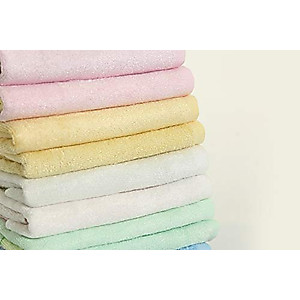 100% Bamboo Fiber Fade-Resistant Super Soft and High Absorbent Multi-Purpose Fingertip Towels, 8 Washcloths Face Cloths (10inch x 10inch).8Pieces