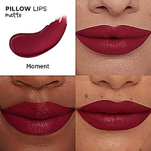 IT Cosmetics Pillow Lips Lipstick, Moment - Red Wine with a Matte Finish - High-Pigment Color & Lip-Plumping Effect - With Collagen, Beeswax & Shea Butter - 0.13 oz
