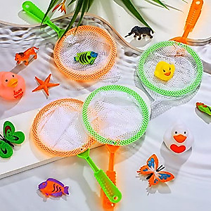 50 Pcs Kids Mini Telescopic Butterfly Nets Insect Collecting Fishing Net Colored Bug Catcher Nets Class Observation Tool for Spider Fishing Outdoor Learning Travel Adventure
